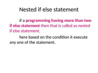 UNIT 2 PY.ppt - CONTROL STATEMENT IN PYTHON | PPT