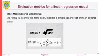 Unit2_Regression, ADVANCED ANALYTICAL THEORY AND METHODS USING PYTHON | PPTX | Computing ...