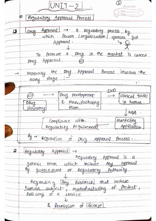 UNIT 2 Regulatory approval process and Regulatory authority and agency.pdf