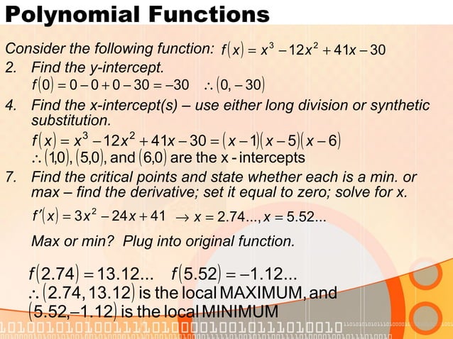 Polynomial Functions Review | PPT