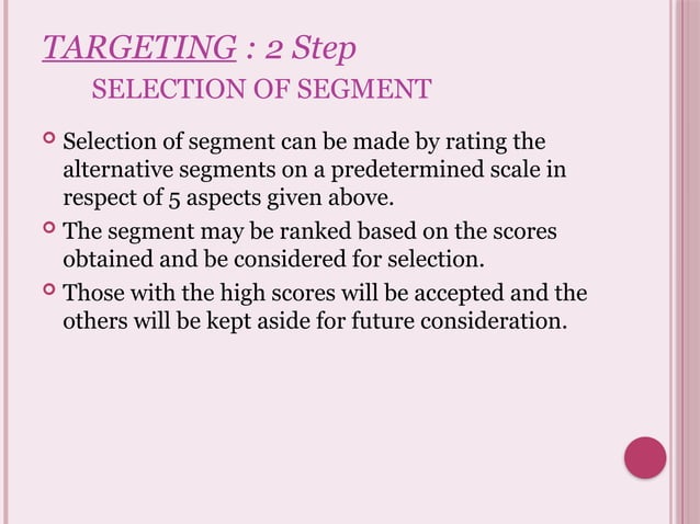 UNIT 2 RM.pptx MARKET SEGMENTATION , TARGETING AND POSITIONING | PPTX