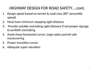 unit 2 road saftey engineering presentation | PPT | Free Download