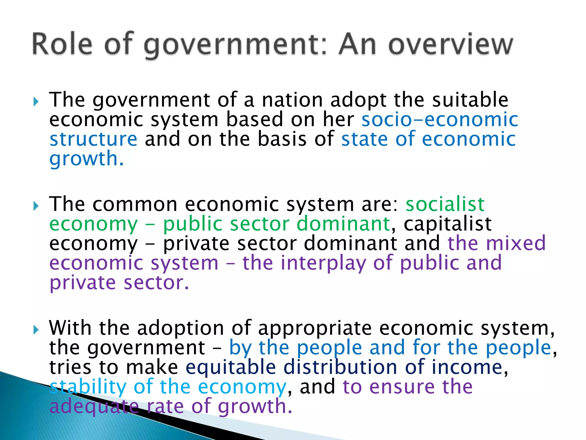 role of government | PPT