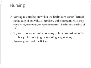Unit 2 Role of The Nurse. Expanded Career roles for Nurses | PDF