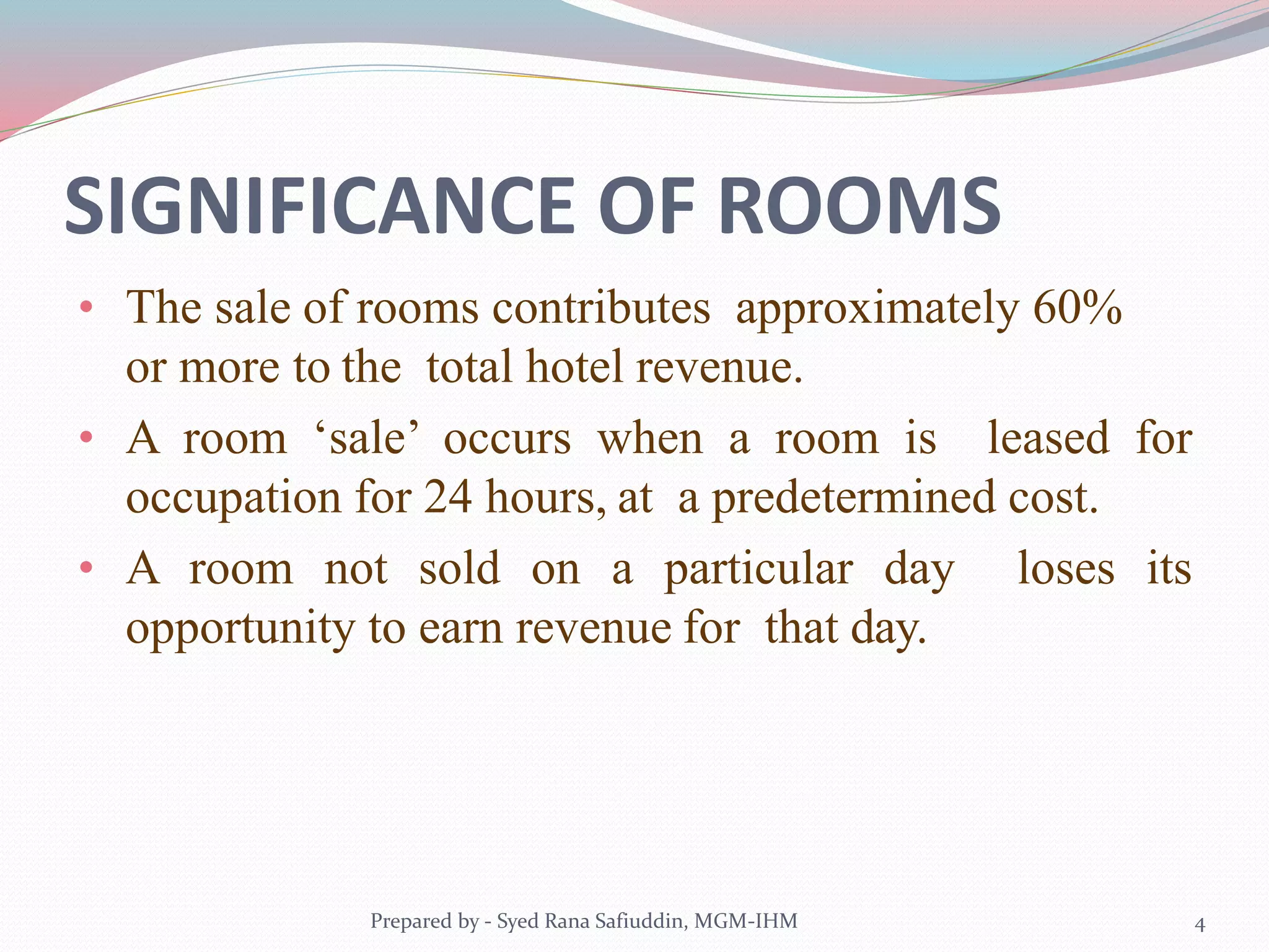 Room Types and Tariffs | PPTX