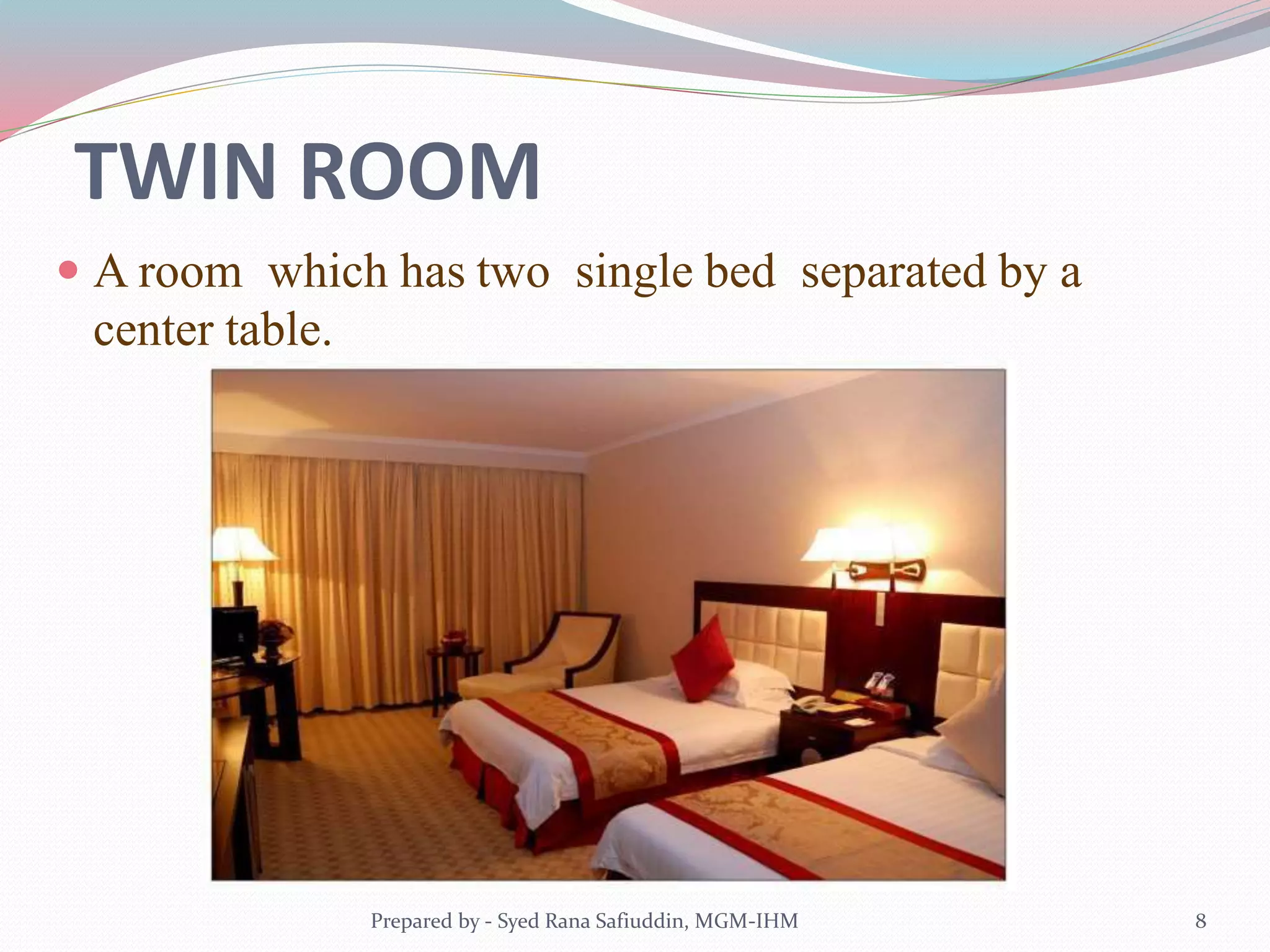 Room Types and Tariffs | PPTX