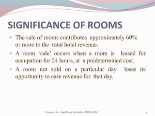 Room Types and Tariffs | PPTX
