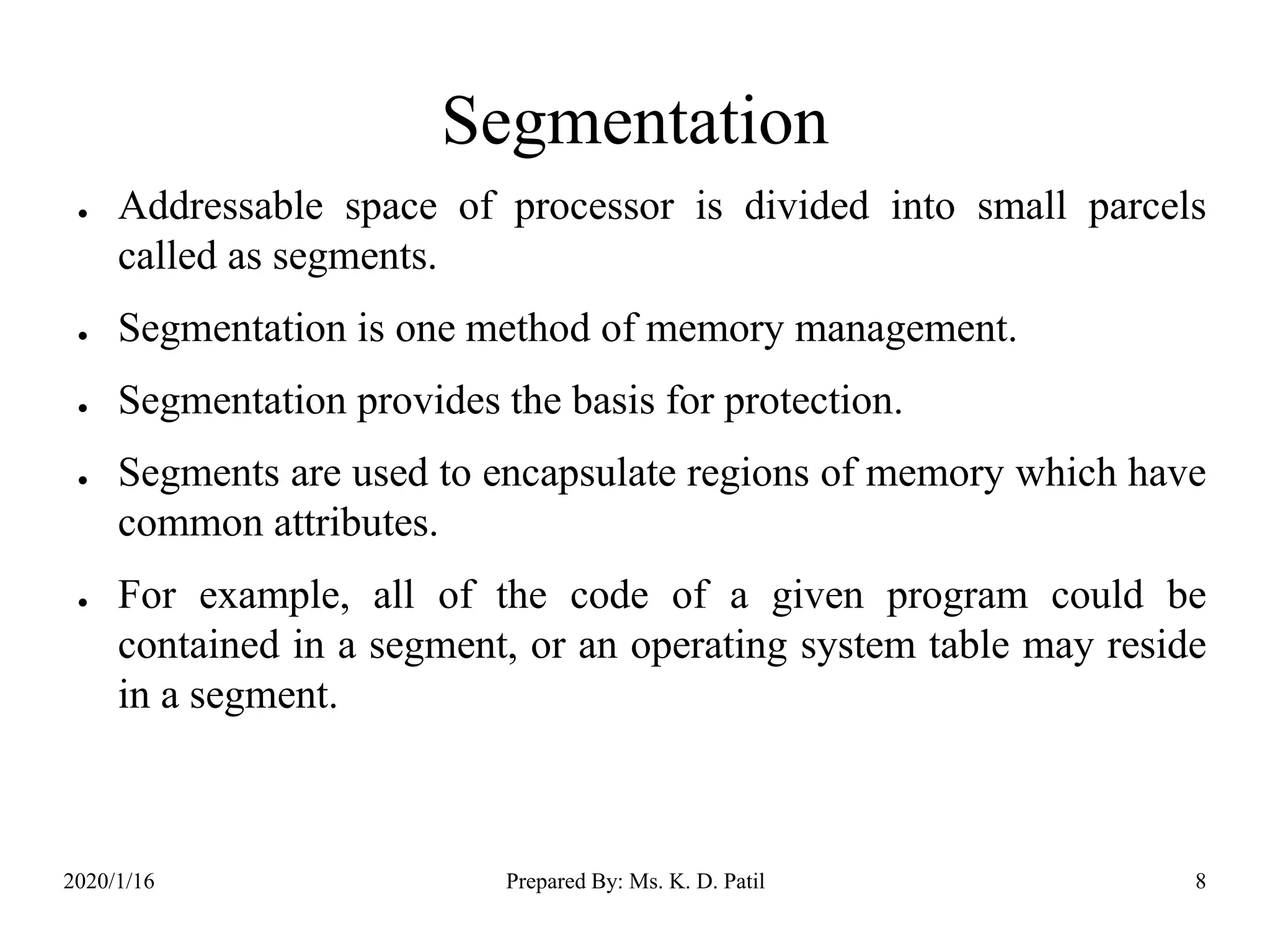 PAI Unit 2 Segmentation in 80386 microprocessor | PDF