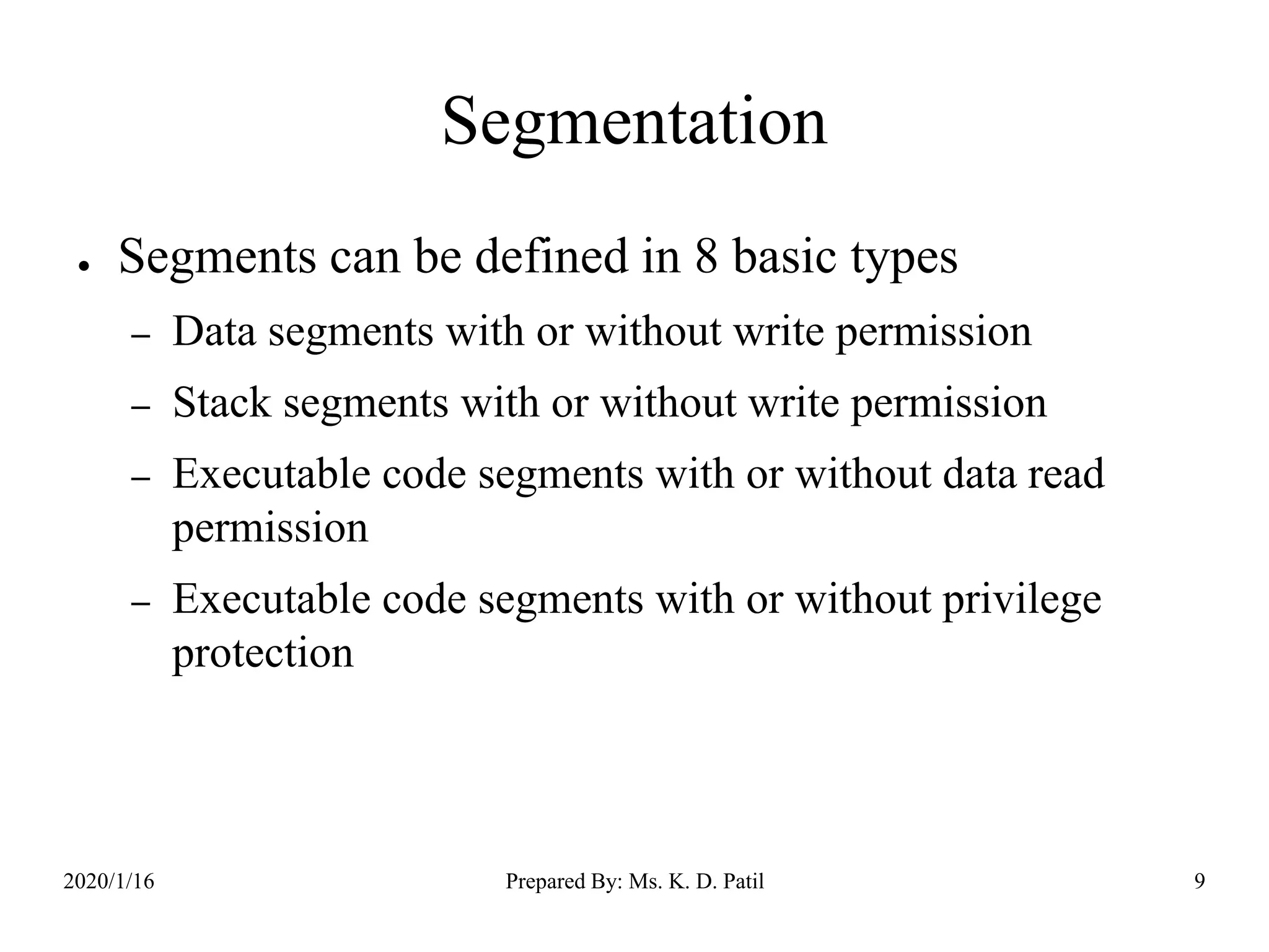 PAI Unit 2 Segmentation in 80386 microprocessor | PDF