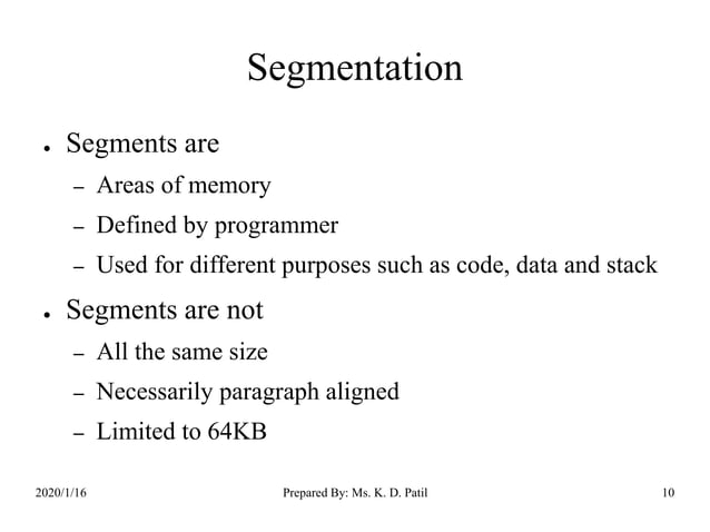 PAI Unit 2 Segmentation in 80386 microprocessor | PDF | Computing | Technology & Computing