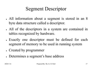 PAI Unit 2 Segmentation in 80386 microprocessor | PDF