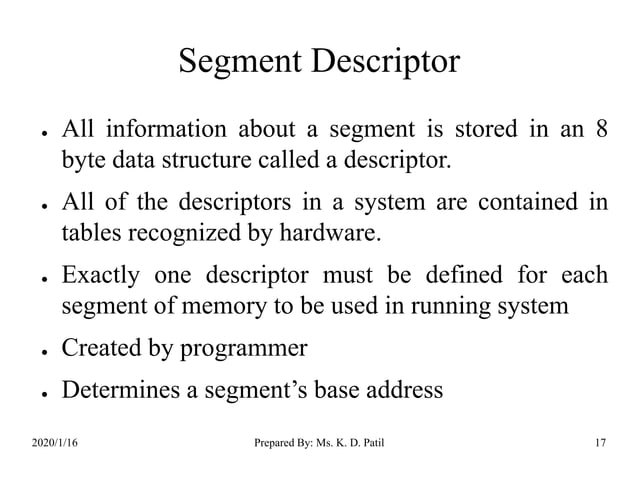 PAI Unit 2 Segmentation in 80386 microprocessor | PDF | Computing | Technology & Computing