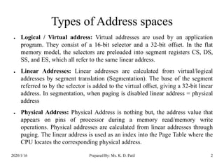 PAI Unit 2 Segmentation in 80386 microprocessor | PDF