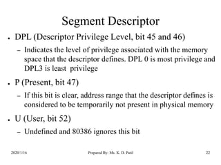 PAI Unit 2 Segmentation in 80386 microprocessor | PDF