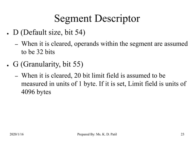 PAI Unit 2 Segmentation in 80386 microprocessor | PDF | Computing | Technology & Computing