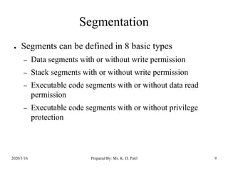 PAI Unit 2 Segmentation in 80386 microprocessor | PDF