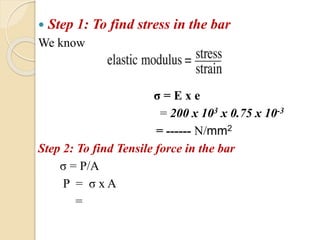Unit 2 simple stresses and strain | PPTX