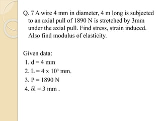 Unit 2 simple stresses and strain | PPTX