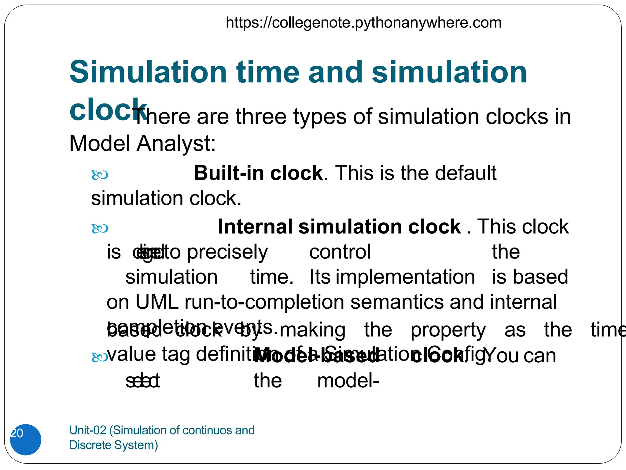 Unit 2_ Simulation of Continuous and Discrete System.pptx