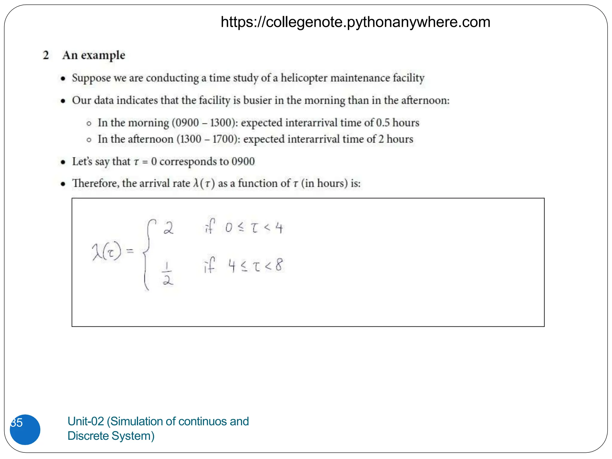 Unit 2_ Simulation of Continuous and Discrete System.pptx