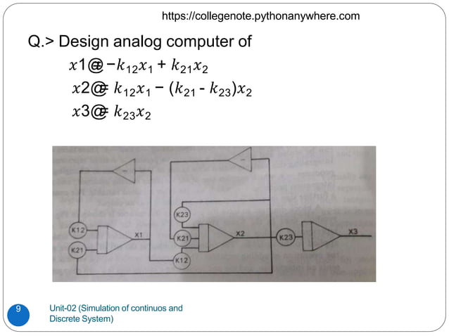 Unit 2_ Simulation of Continuous and Discrete System.pptx | Physics ...