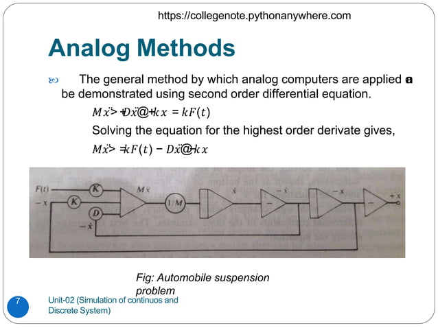 Unit 2_ Simulation of Continuous and Discrete System.pptx | Physics ...