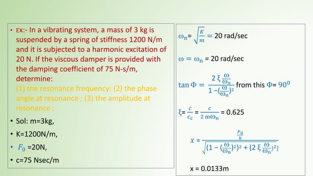 single degree of freedom systems forced vibrations | PDF | Physics | Science