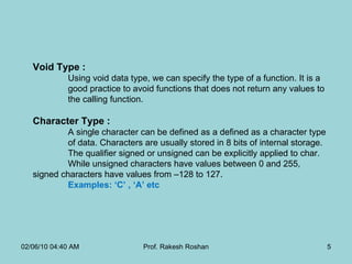 C language Unit 2 Slides, UPTU C language | PPT