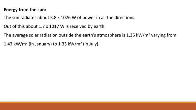 Solar energy introduction | PPTX