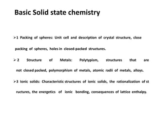Basic solid state chem | PPT