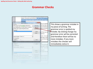 Unit 2 - spellcheck editing a piece of work | PPTX