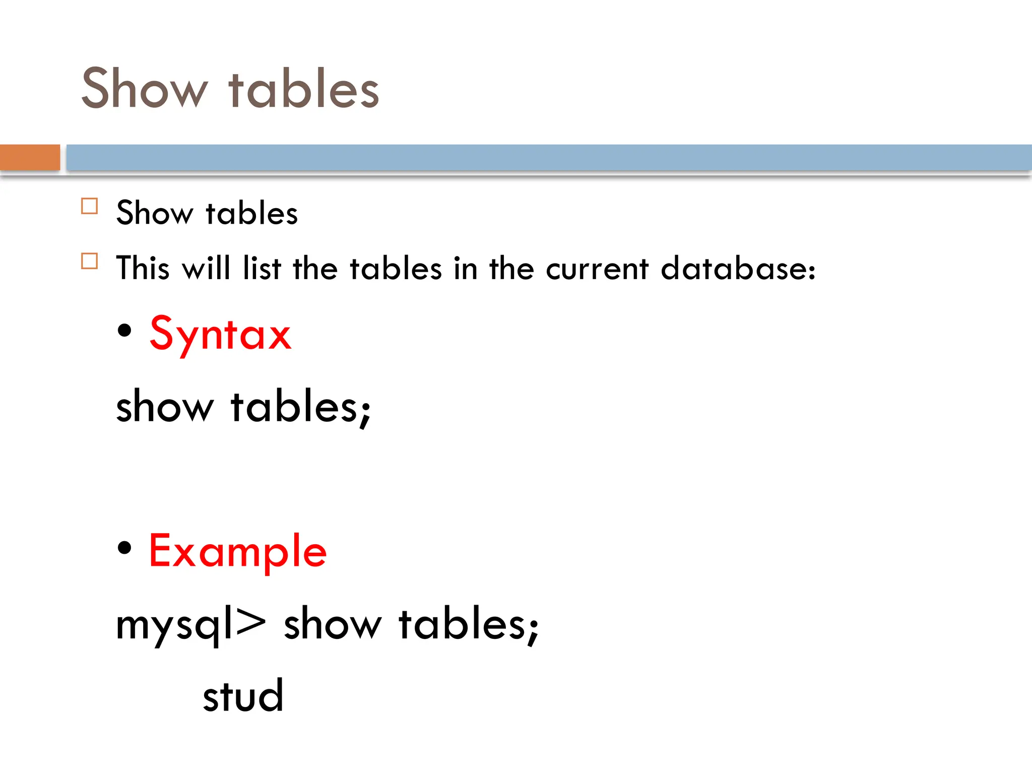 Sql Data Definition Languageddl Command Pptx Databases