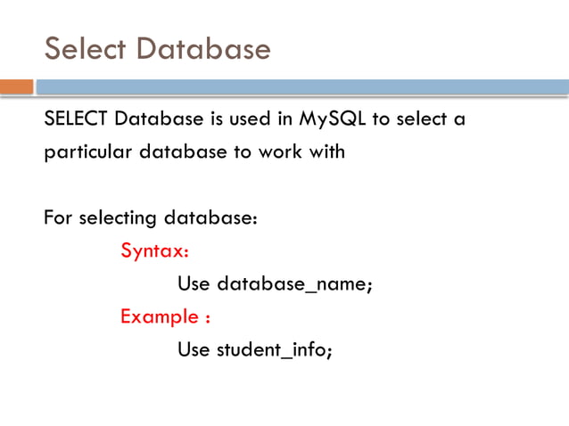 Sql Data Definition Languageddl Command Pptx Databases
