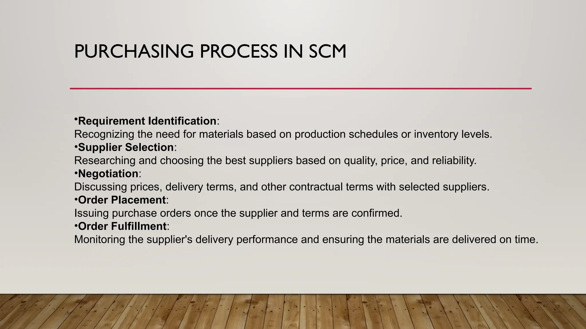 purchasing in supply chain management activities | PPTX