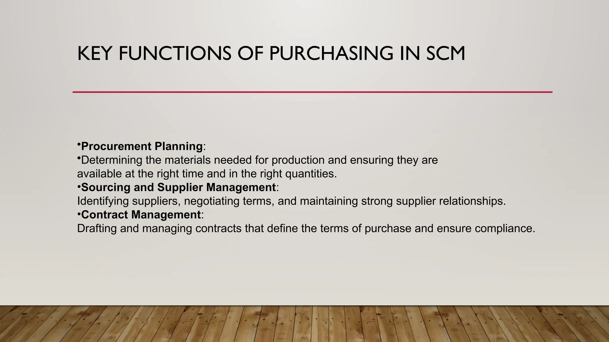 purchasing in supply chain management activities | PPTX