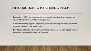 purchasing in supply chain management activities | PPTX