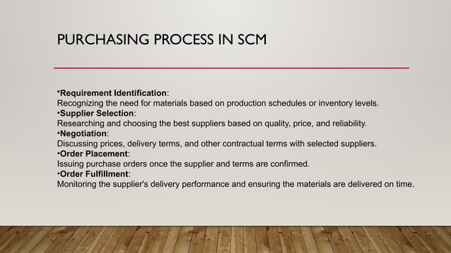 purchasing in supply chain management activities | PPT