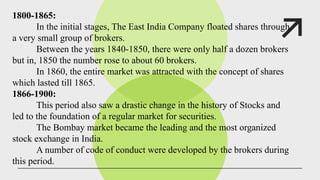 Stock Exchange - Origin and Management of Stock Exchanges in India | PPTX