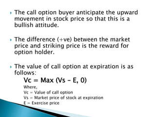 Unit 2 structure of option market | PPTX