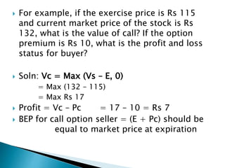 Unit 2 structure of option market | PPTX