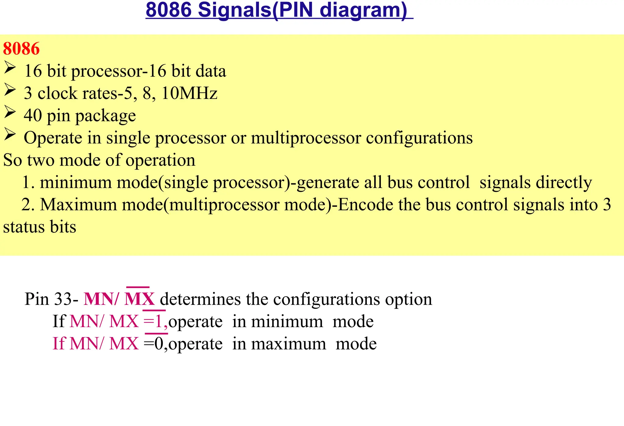 8086 MICROPROCESSOR- SYSTEM BUS STRUCTURE | PPT