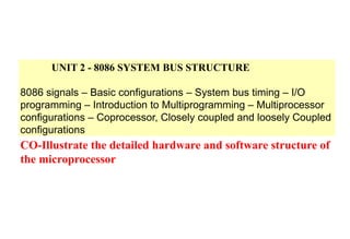 8086 MICROPROCESSOR- SYSTEM BUS STRUCTURE | PPTX