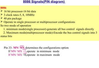 8086 MICROPROCESSOR- SYSTEM BUS STRUCTURE | PPTX