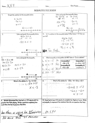 Unit 2 study guide algebra key | PDF