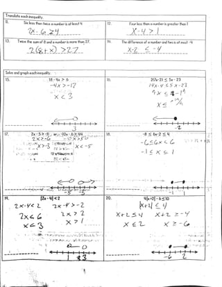 Unit 2 study guide algebra key | PDF
