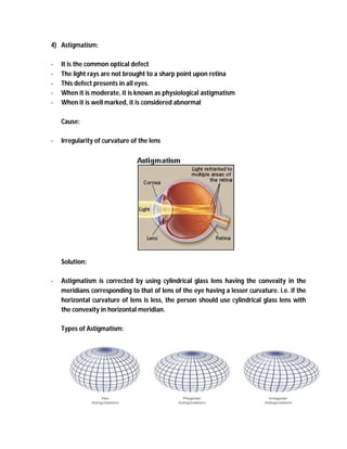 Ophthalmic & Geometrical, Physiological Optics | PDF