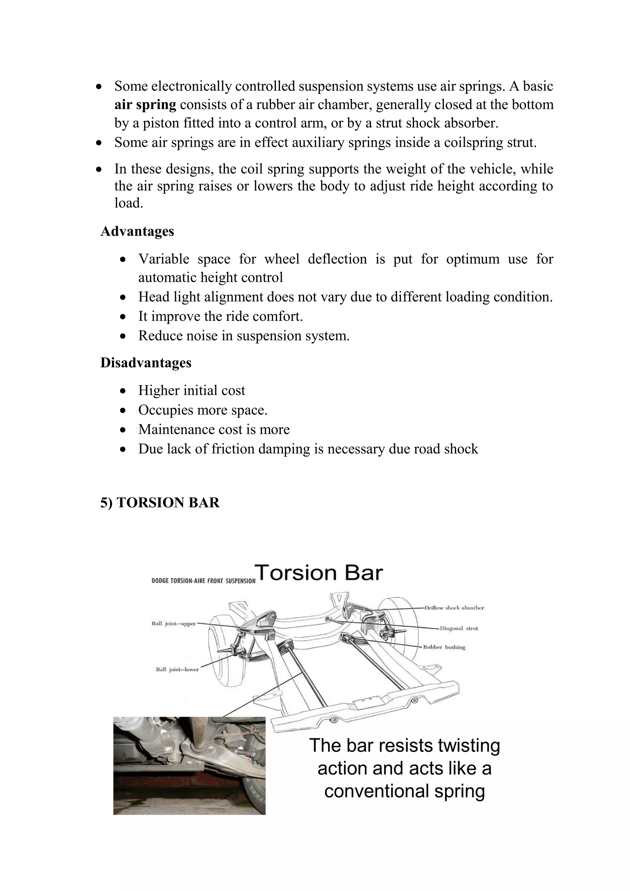 Unit 2 : Suspension System | PDF