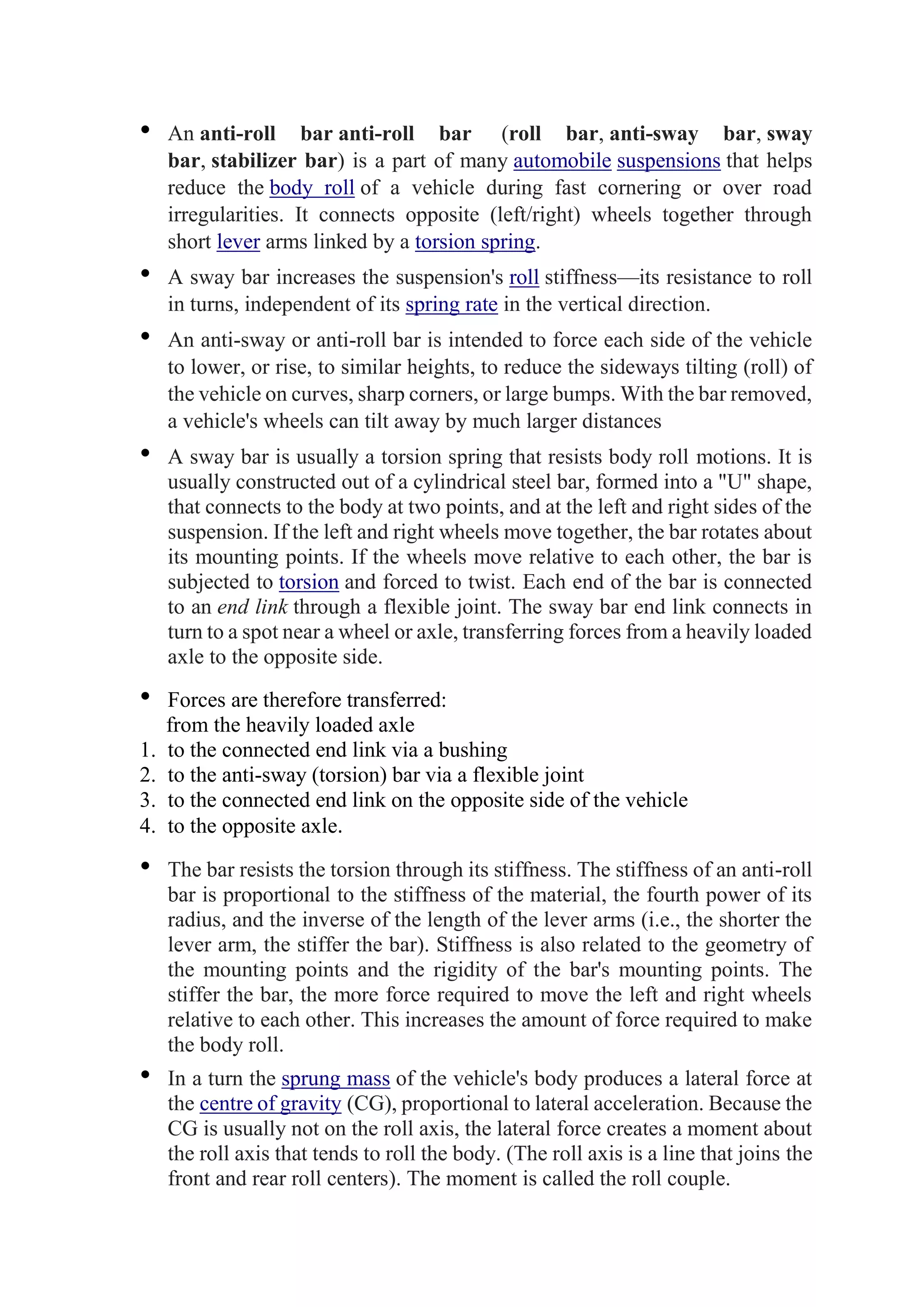 Unit 2 : Suspension System | PDF