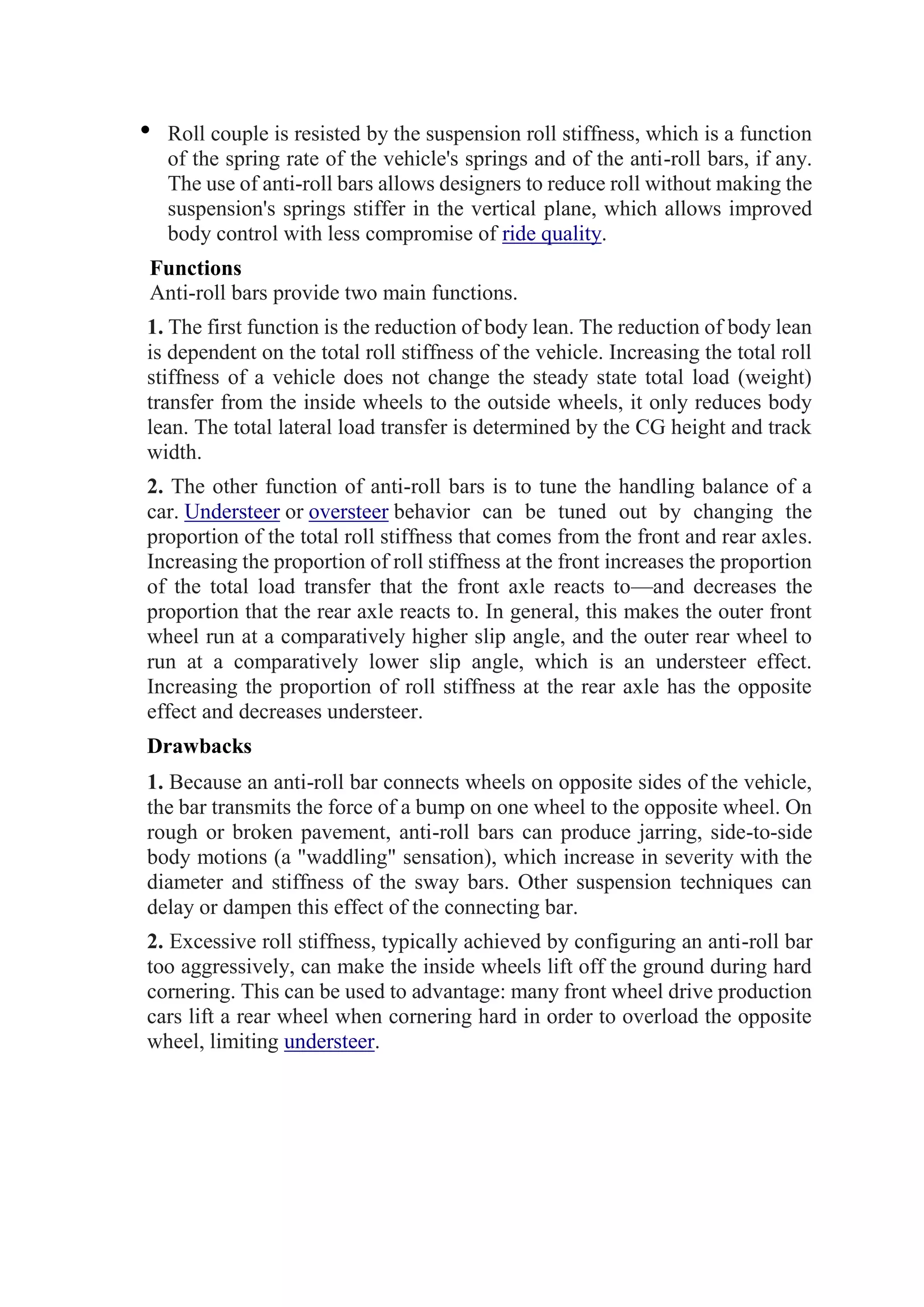 Unit 2 : Suspension System | PDF