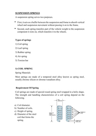 Unit 2 : Suspension System | PDF